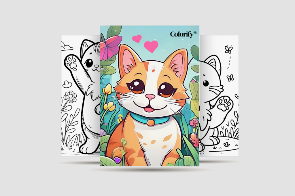 Cats Coloring Book Pages PDF - Colorify® Printable Coloring Books on PDF